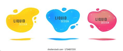 abstract sphere blobs collection gradient liquid stock vector royalty