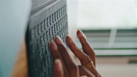 Hands Woman Typing Laptop Keyboard At Table Closeup Lady Working Vertically Stock Video Video
