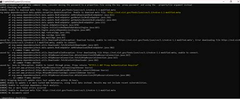 Dependency Check Cli Nvd Url Access Proxy Authentication Issue · Issue