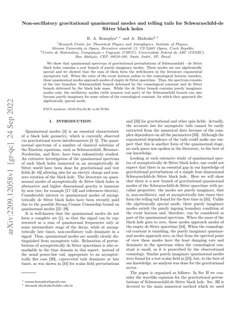 Pdf Non Oscillatory Gravitational Quasinormal Modes And Telling Tails