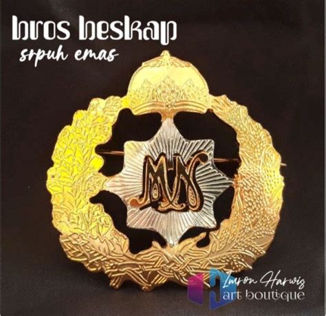 Bros Beskap Sepuh Emas Silih Asih Logo Mangkunegaran Solo Aksesoris Busana Jawa Pria Lazada