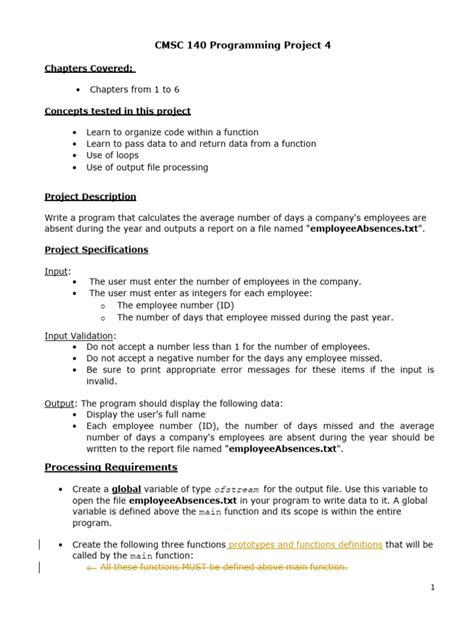 Cmsc140 Project4v2 Pdf Parameter Computer Programming Computer Program