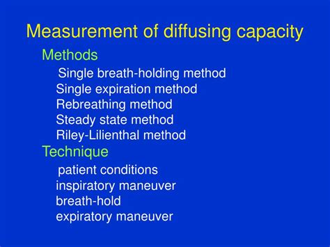 Ppt Dm Seminar 23 01 04 Diffusion Capacity Puneet Malhotra Dept Of