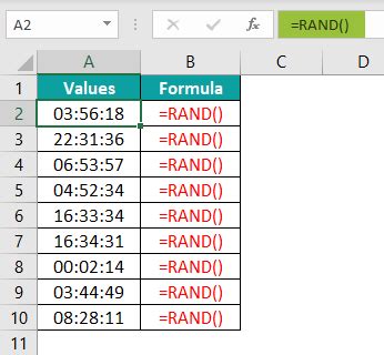 RAND Excel Function Formula Examples How To Use