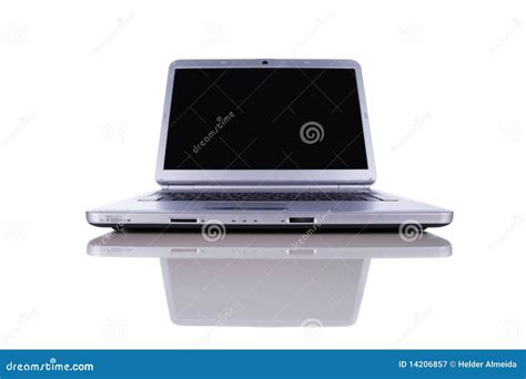 Laptop With Copy Space Screen Stock Image Image Of Copy Front 14206857