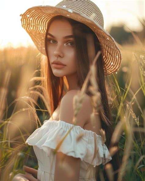 Beautiful Girl Long Straight Hair Premium Ai Generated Image