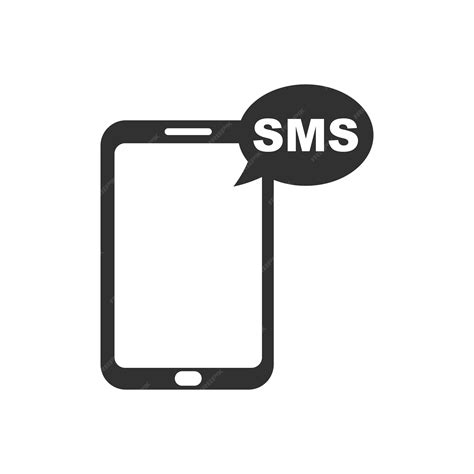 Premium Vector Smartphone Sms Icon Isolated On White Background Vector Illustration