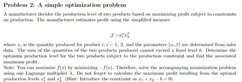 Solved Problem 2 A Simple Optimization Problem A