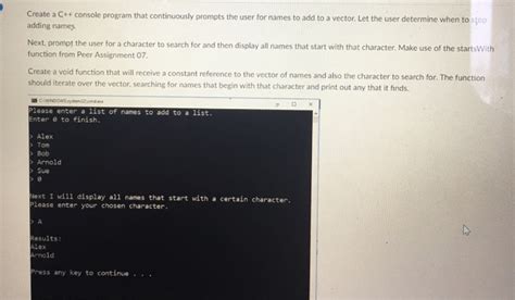 Solved Create A C Console Program That Continuously