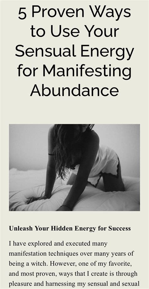 🚨 New Issue Alert: 5 Proven Ways to Use Your Sensual Energy for ...