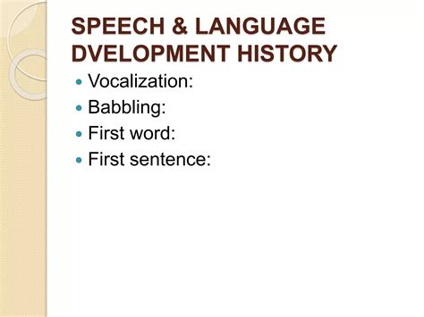 Speech And Language Evaluation Pptx