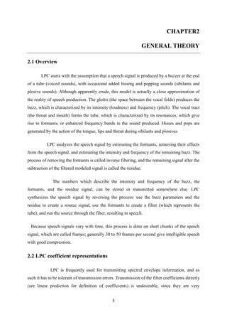 Linear Predictive Coding Documentation Docx Digital Audio Computer Software And Applications