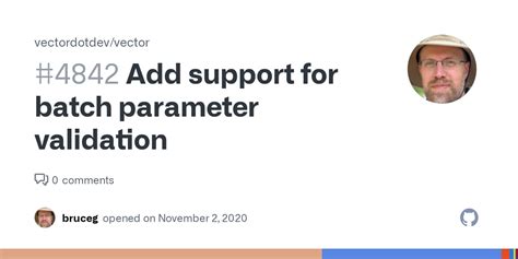 Add Support For Batch Parameter Validation · Issue 4842 · Vectordotdev