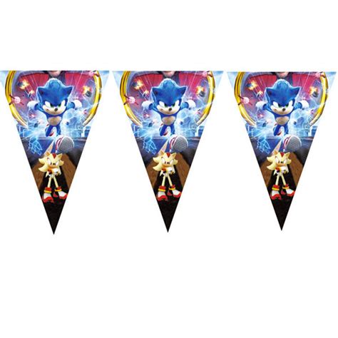 Sonic The Hedgehog Party Flag Banner Sonic Party Supplies Singapore