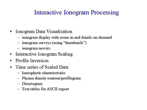 Didbase Intelligent Interactive Archiving Technology For Ionogram Data