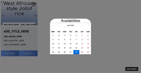 Git Event Card Codesandbox