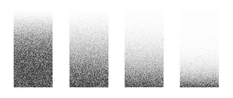 Set Of Fading Rectangular Gradients Black Dotted Texture Element