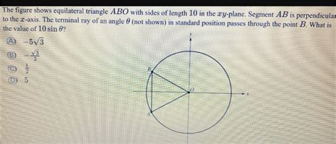 solved the figure shows equilateral triangle abo with sides