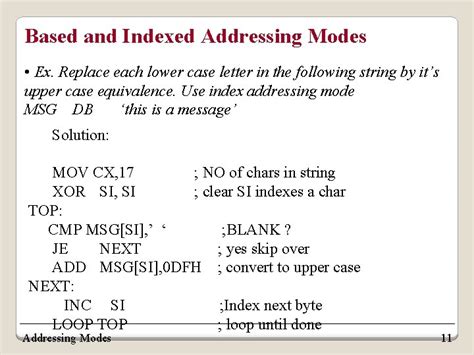 Assembly Language Lecture 10 Array And Addressing Modes