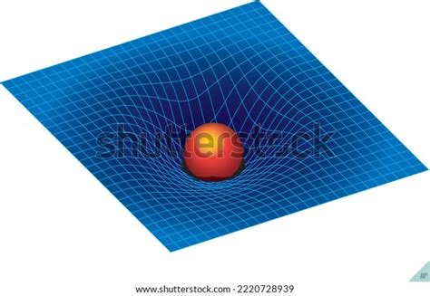 Curved Spacetime General Theory Relativity Shown Stock Vector Royalty