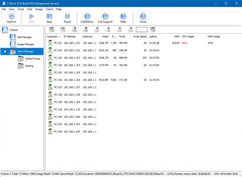 How To Check Client Pcs Cpu And Ram Usage Ccboot V30 Diskless Boot
