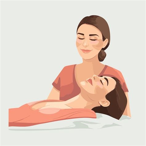 Premium Vector Woman Getting A Relaxing Massage Vector Illustration