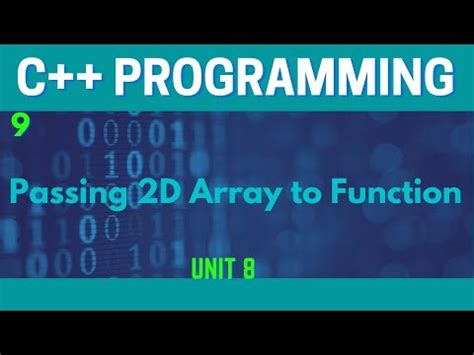 Passing D Array As Parameter In C Urdu Hindi YouTube
