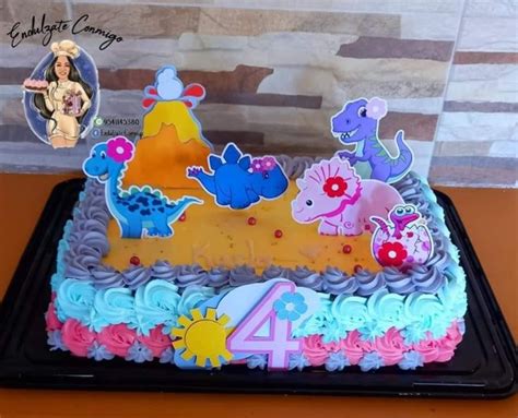 Cake Topper Dinosaurios Niña Cake Topper Dinosaurios Para Niños