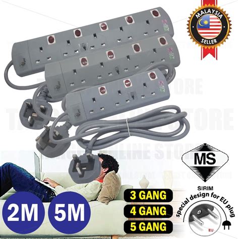 SIRIM APPROVED Geloof Trailing Extension Socket M M Wire Penyambung Wayar Shopee Malaysia