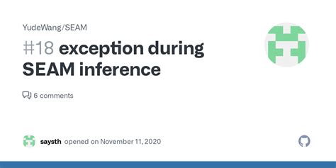 exception during seam inference · issue 18 · yudewang seam · github