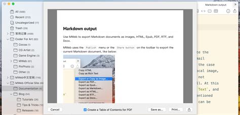 Markdown Output Mweb