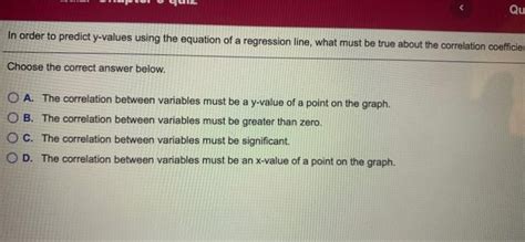solved qu in order to predict y values using the equation of