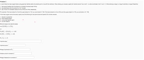 Solved Problem Range Of Feasibility Point Solve The Chegg