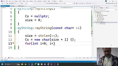 Itu Oop Ai 24 Lec 07 String Class Implemenaion Youtube