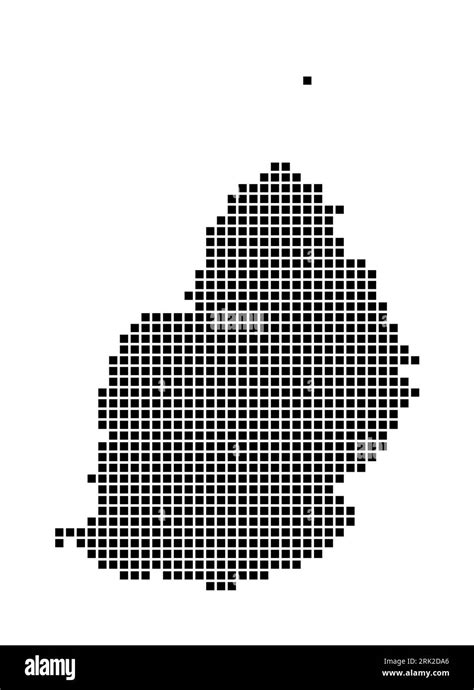 Mauritius Map Map Of Mauritius In Dotted Style Borders Of The Island Filled With Rectangles