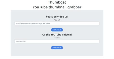 Thumbget Easily Get Youtube Thumbnails Write
