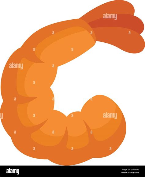 Shrimp Tail Icon Flat Illustration Of Shrimp Tail Vector Icon For Web