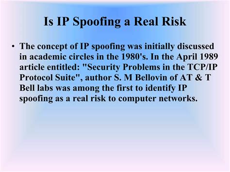Ip Spoofing Ppt Pptx Computer Networking Computing