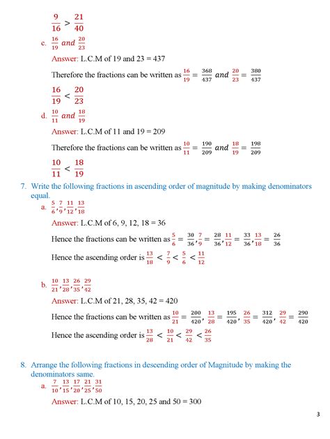 Class 8 Chapter 5 Fractions Exercise 5a Page 3 Icse Isc