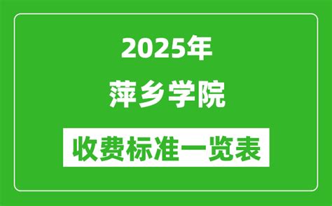 2025萍乡学院学费多少钱一年 各专业收费标准一览表 4221学习网