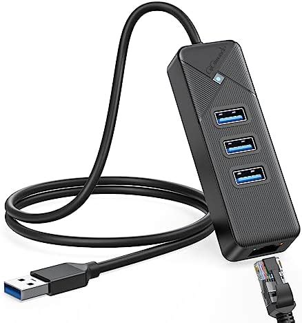Amazon Com TP Link USB 3 0 To Ethernet Adapter Portable 3 Port USB Hub With 1 Gigabit RJ45