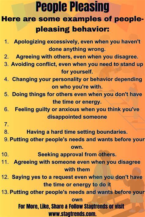 People Pleasing Behavior Examples Tendencies