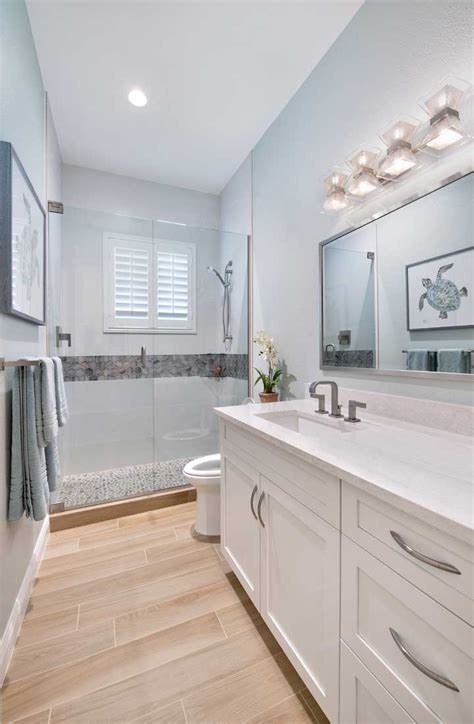 A Modern Primary Bathroom Guest Bath And Pool Bathroom Remodel In