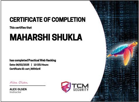 🚨 Just Completed The Practical Web Application Security Course By Tcm