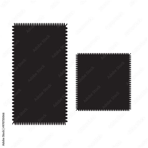 rectangular shapes with squiggly borders tags labels stamps