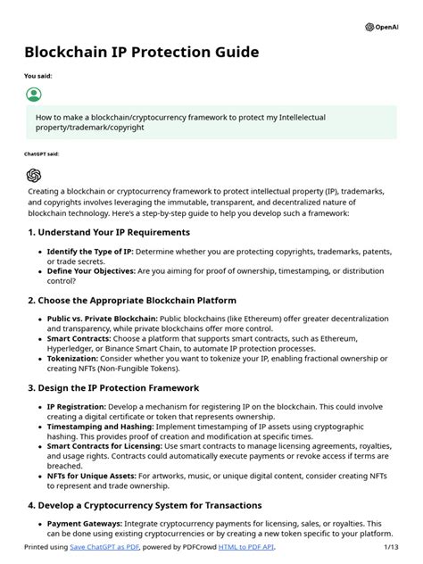 Blockchain Ip Protection Guide Pdf