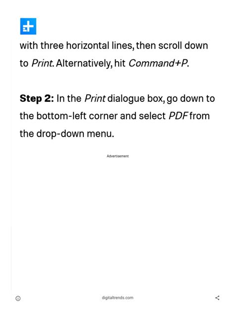How To Save A Webpage As A Pdf In Any Browser Digital Trends Pdf
