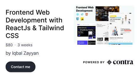 frontend web development with reactjs and tailwind css by iqbal zayyan