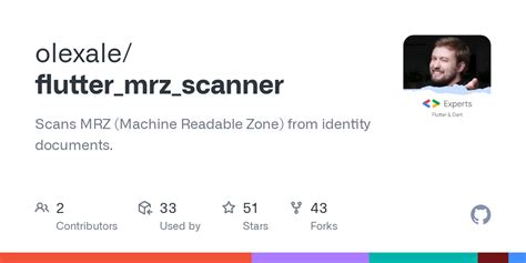 Github Olexalefluttermrzscanner Scans Mrz Machine Readable Zone