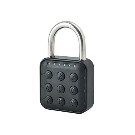 Zinc Alloy Ip67 Waterproof Smart 6 Digit Code Padlock Cr2032 Button